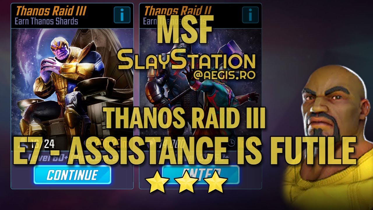 MSF Thanos Raid 3, Node E7 - Assistance Is Futile - YouTube