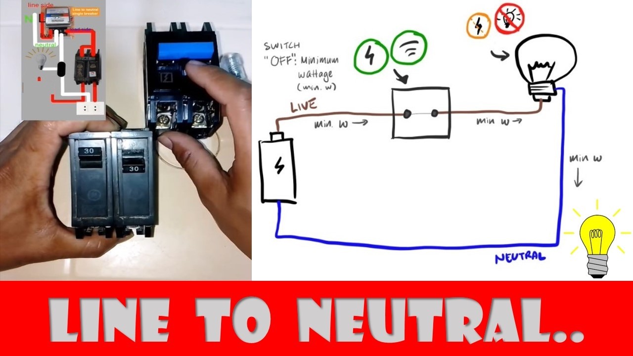DIY tutorial | Line to neutral house wiring connection - YouTube
