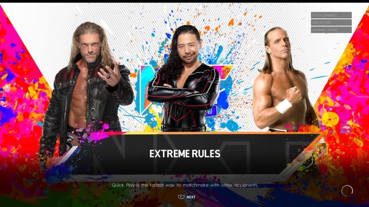 WWE EXTREME RULES! Edge VS HBK VS Nakamura - YouTube