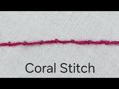 CORAL STITCH FOR BEGGINERS 🪡🙂 - YouTube