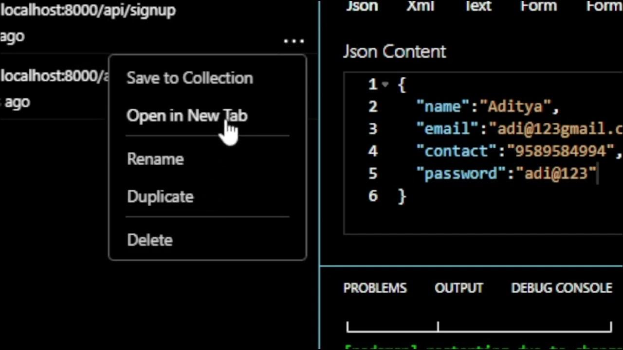 how create thunder client api collection in visual studio code - YouTube