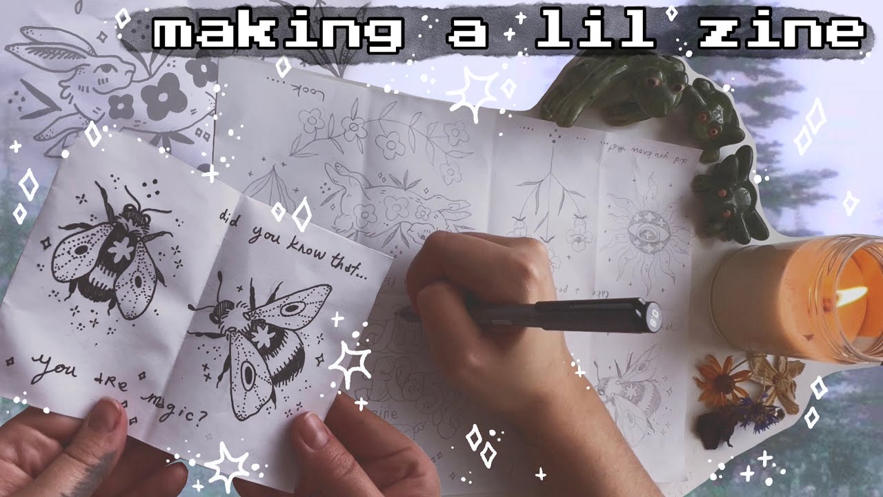making a lil zine ꒰ᐢ. .ᐢ꒱₊˚⊹ ambient drawing ᯓ★ - YouTube