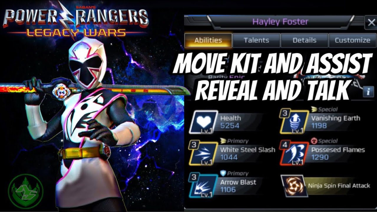 Power Rangers: Legacy Wars - NINJA STEEL WHITE HAYLEY OFFICIAL MOVESET ...