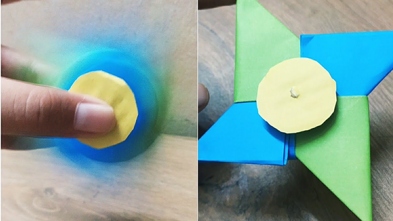 How to make a ninja paper spiner.Easy paper Craft.SR Creative. - YouTube