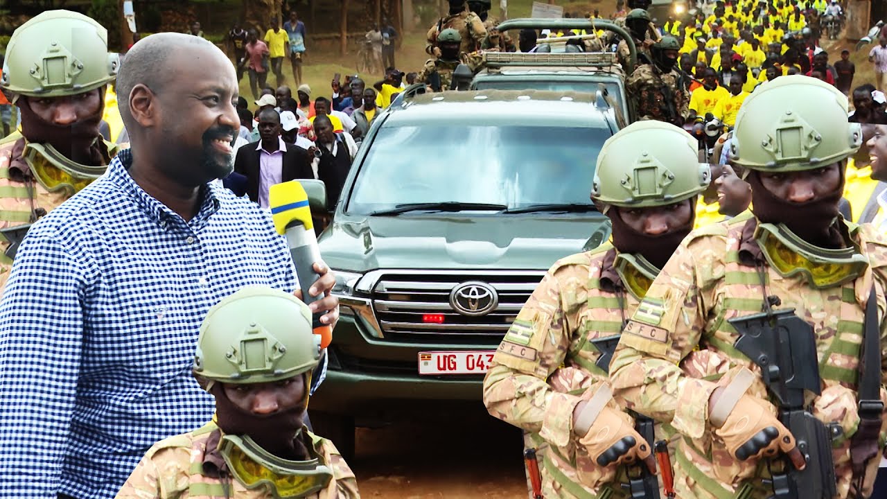 Tight Security as Gen. Muhoozi's convoy goes through Mbale City ...
