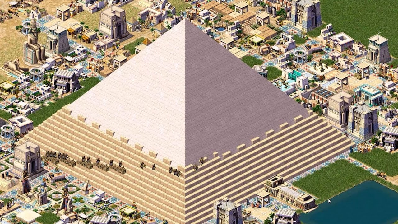 Watch the construction of a Grand Pyramid Complex (Pharaoh and ...
