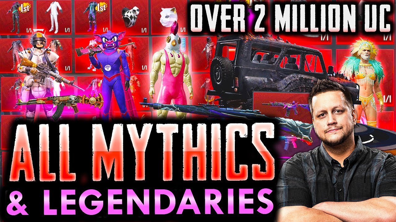 ALL MYTHIC AND LEGENDARY SKINS IN POWERBANG'S INVENTORY - YouTube