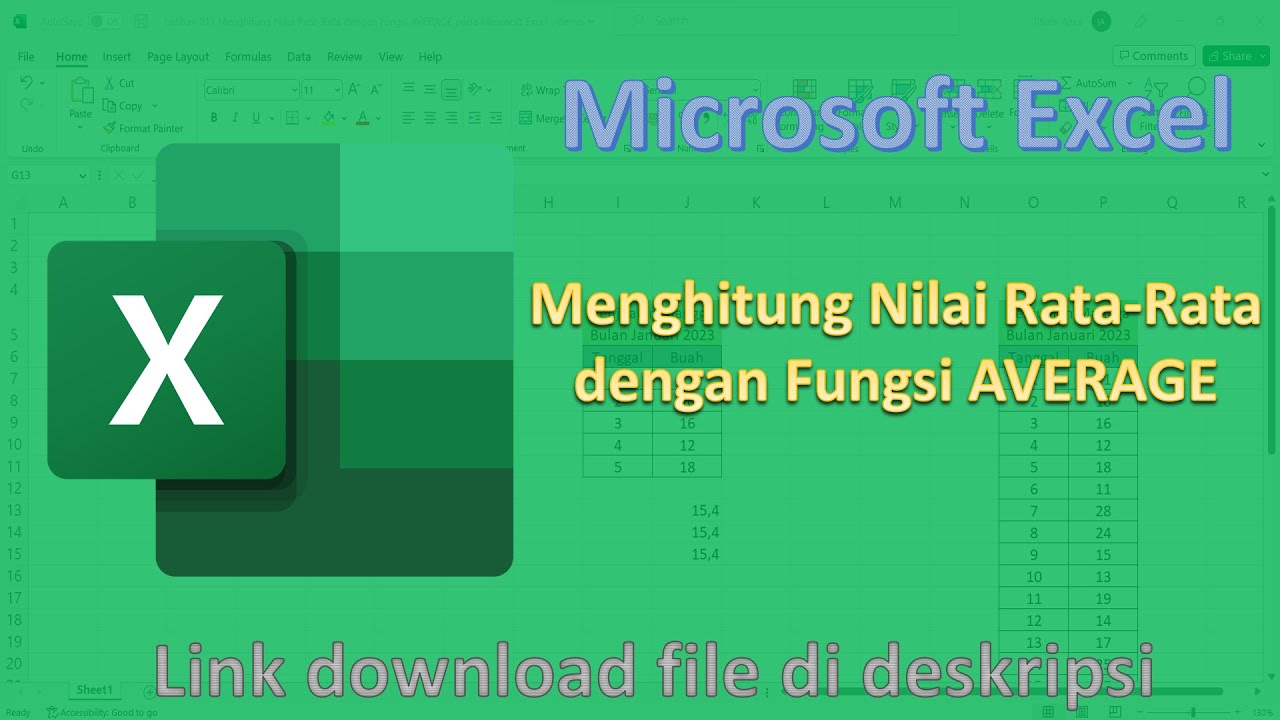 Menghitung Nilai Rata-Rata dengan Fungsi AVERAGE pada Microsoft Excel ...