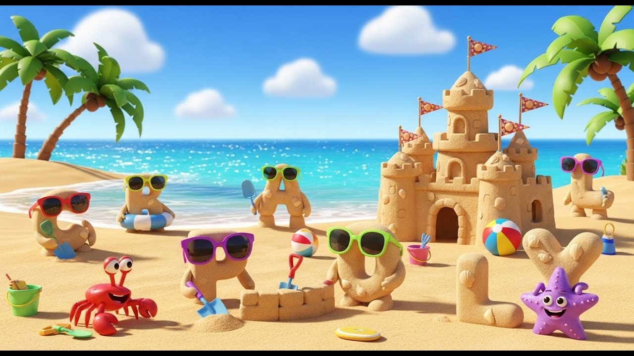 ABCs on the Sunny Beach | Nursery Rhyme Song for Kids - YouTube