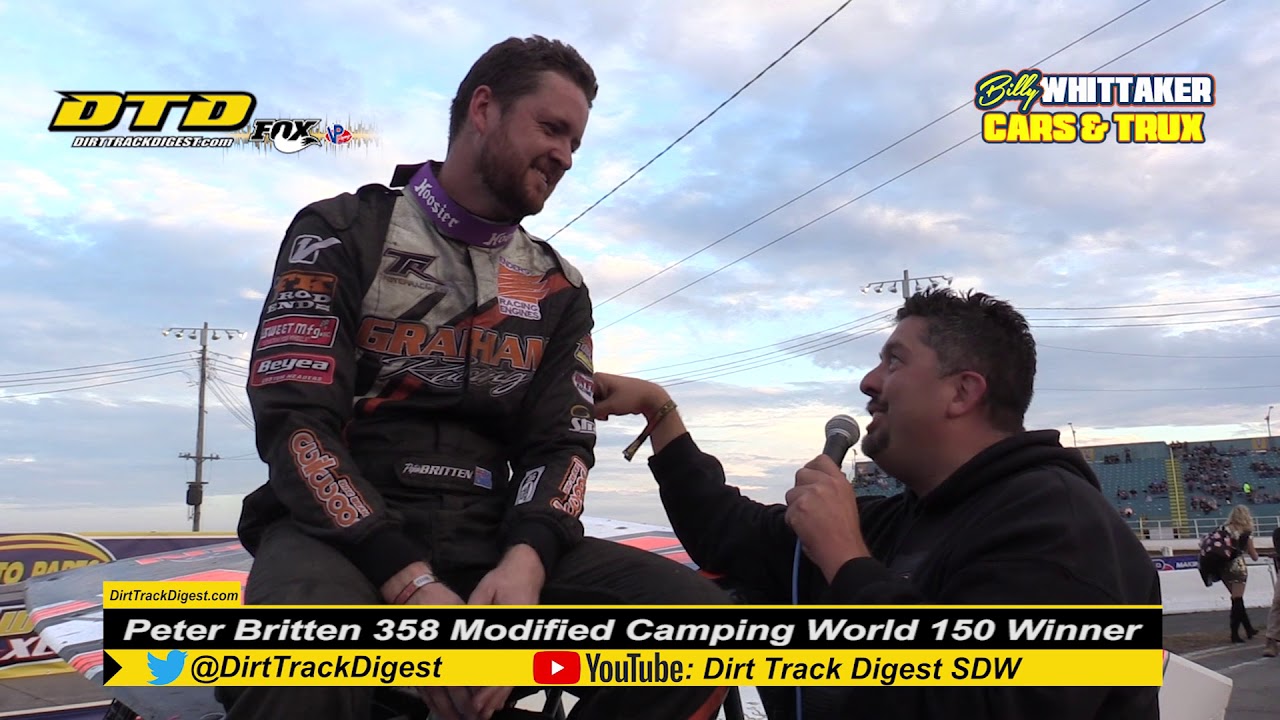 Super Dirt Week 2018: Peter Britten 358 Modified Camping World 150 Lap ...
