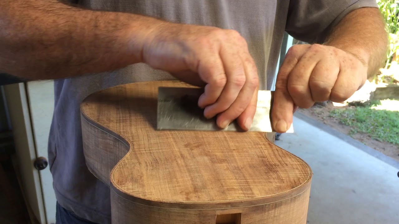 Binding level with a card scraper - YouTube