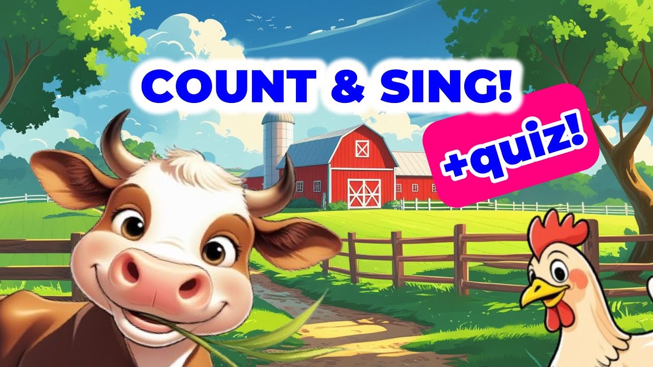 COUNTING SONG for Kids! Learn Numbers with Farm Animals - YouTube