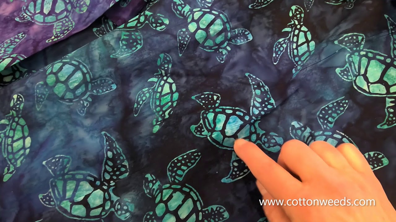 The Fabric Fondle Jan. 10: Sea turtle batiks from Robert Kaufman! - YouTube