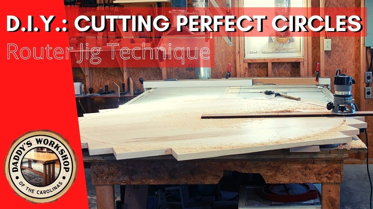 Easy Way to Cut Large Circles in Wood - Router Jig Technique - YouTube