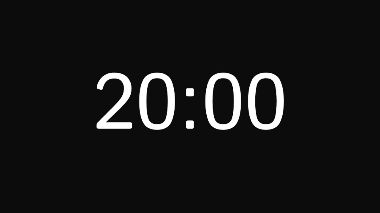 Simple 20 Minute Timer ⏳ | Count-Up Clock | Activate Flow State 🎯 ...