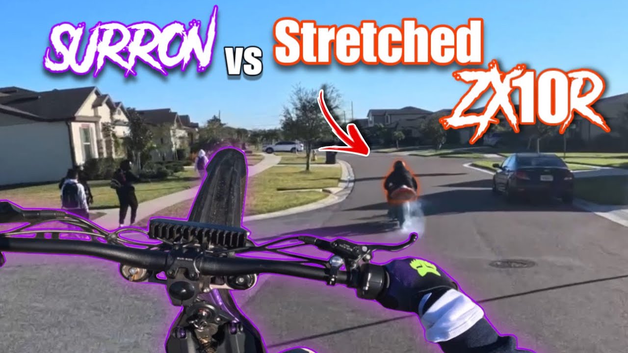 SURRON VS ZX10R (ROLLING BURNOUTS AND WHEELIES) - YouTube