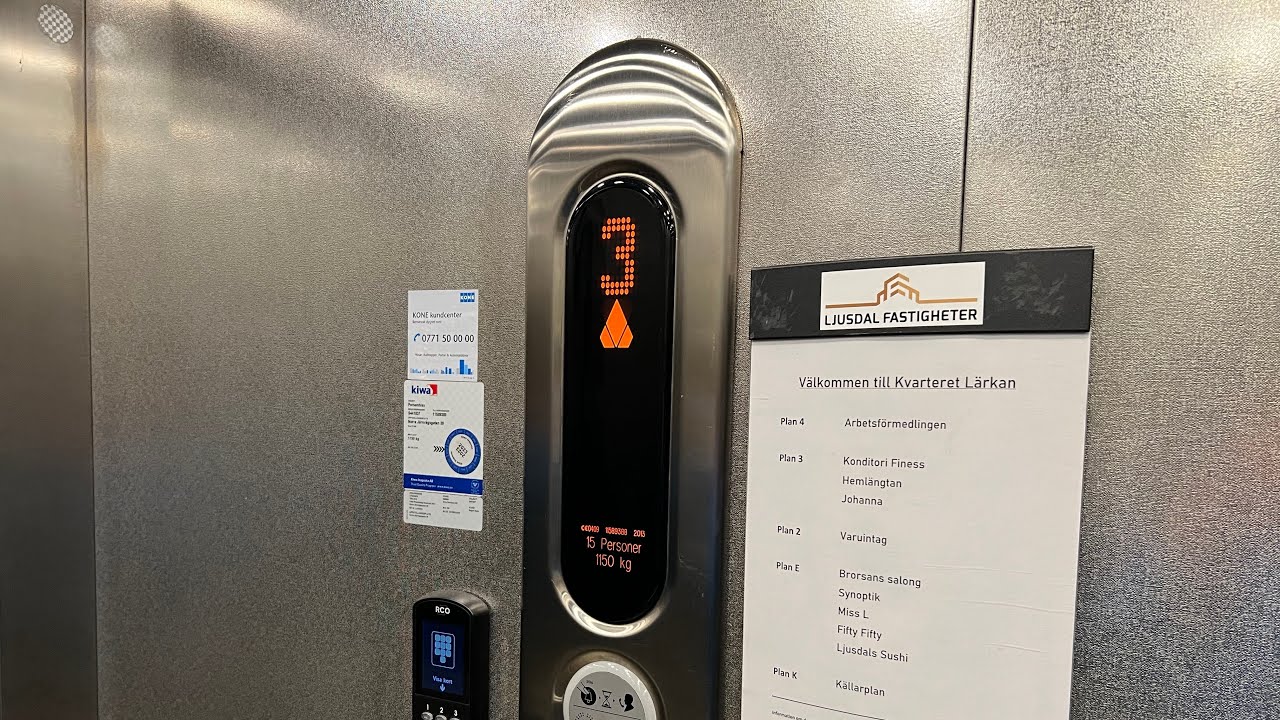 2013 KONE MonoSpace MRL Traction Elevator @ Centrumhuset, Ljusdal ...