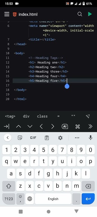 Headings in HTML #html#coding #programming #ai #chatgpt #deepseek#ksa - YouTube