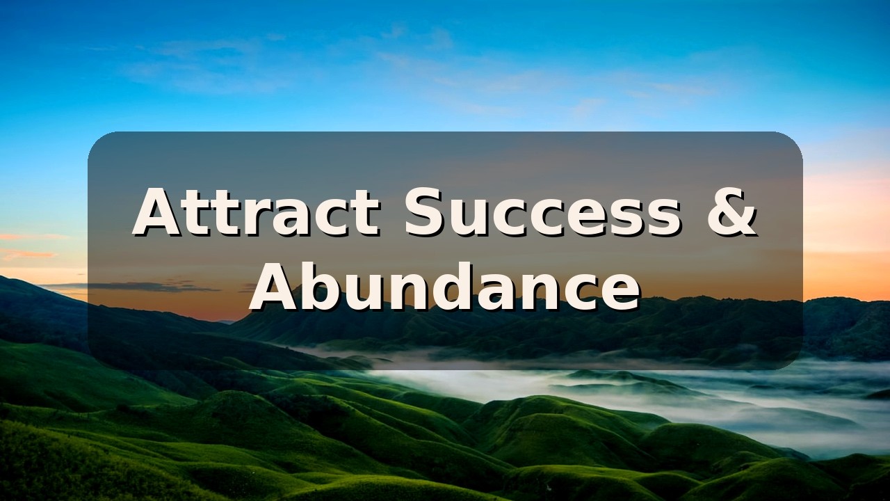 Attract Success & Abundance 🍀 Subliminal Affirmations for a Prosperous ...