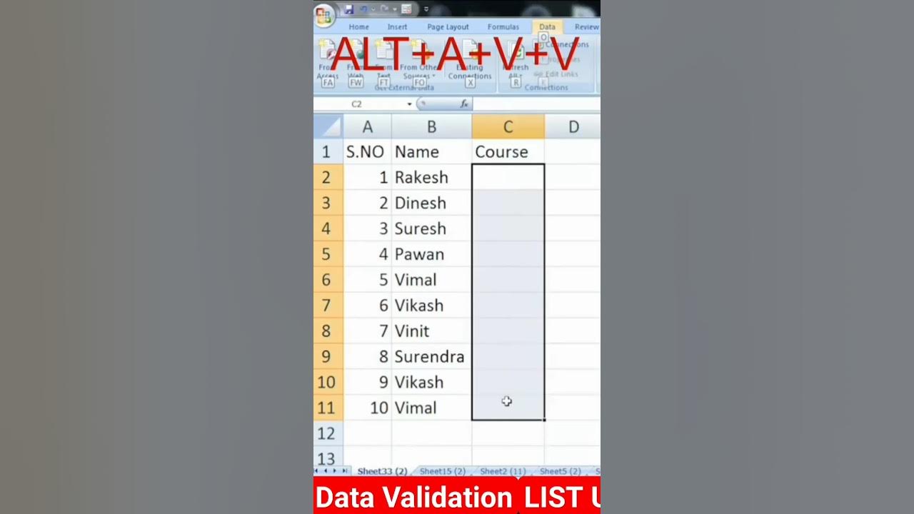 Data Validation से Drop Down List बनाना Computer Excel Information Datavalidation Youtube