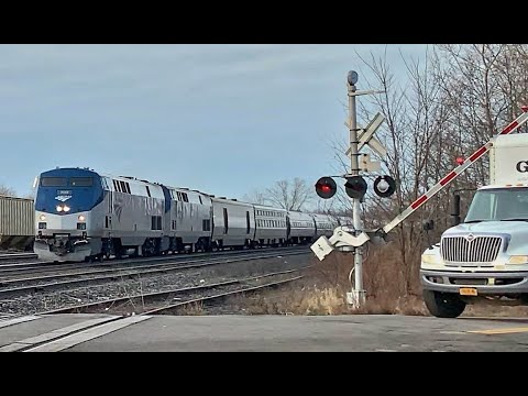 AMTK 100 & 131 on Amtrak 48 @ Dunkirk, NY - YouTube