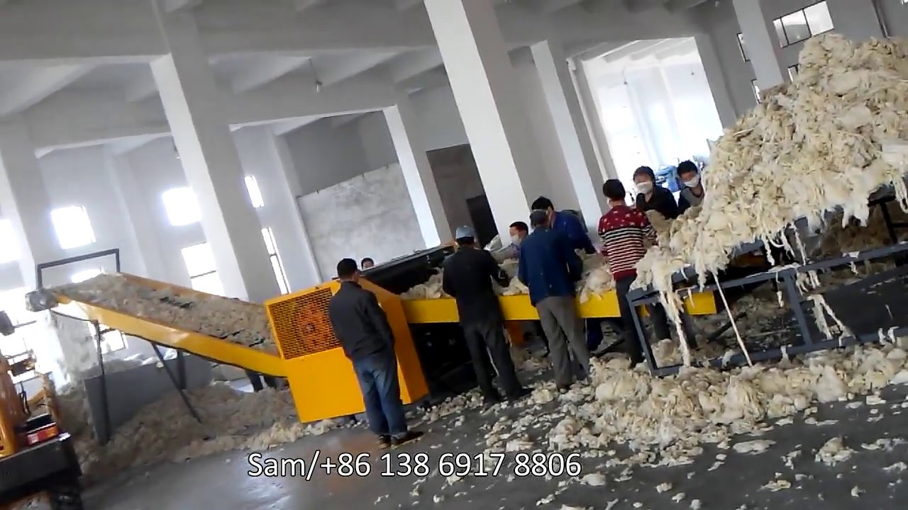 Textile waste shredder/Garment/Waste clothes/Fabric and yarn/ cutting ...