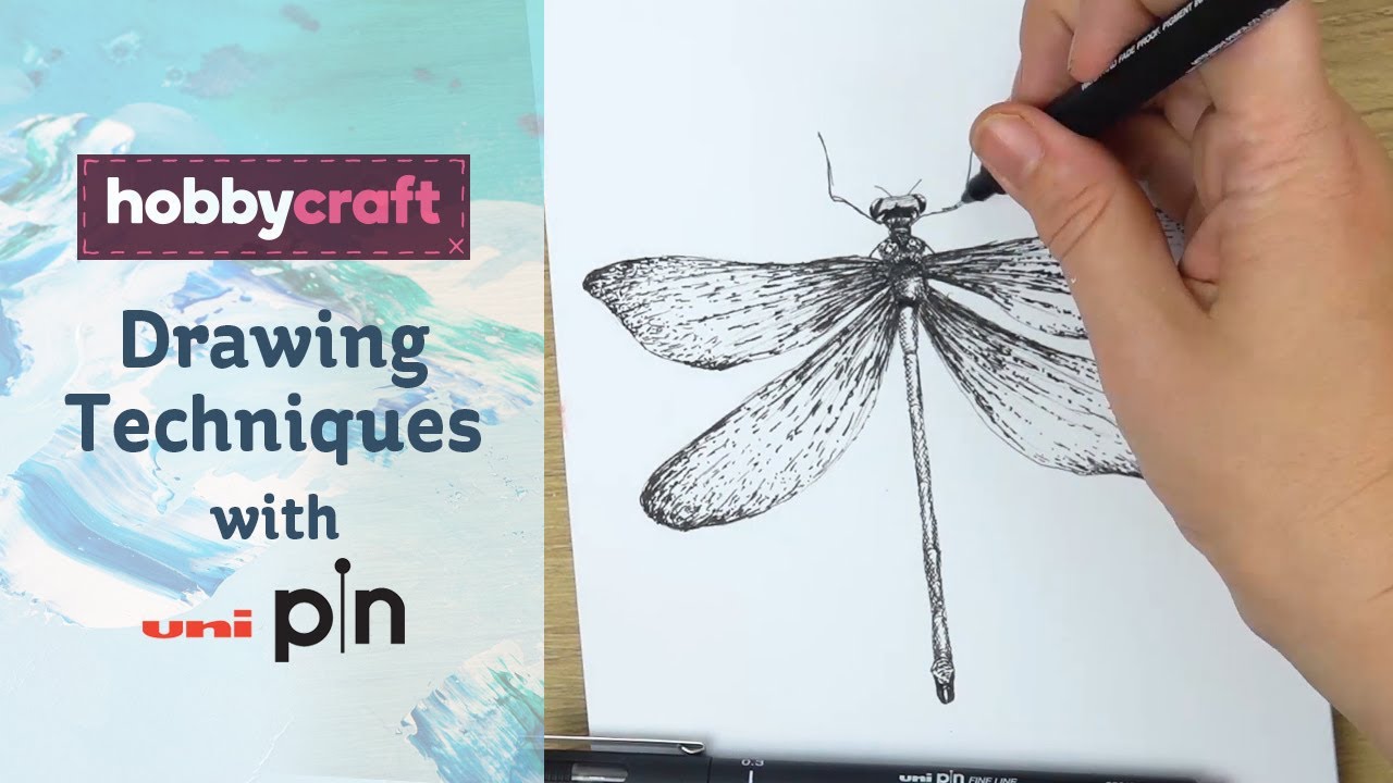 Drawing Techniques with Uni PIN Pens | Hobbycraft - YouTube