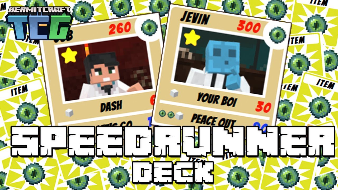 CUB + JEVIN Speedrunner Deck | Hermitcraft TCG: Deck Building - YouTube