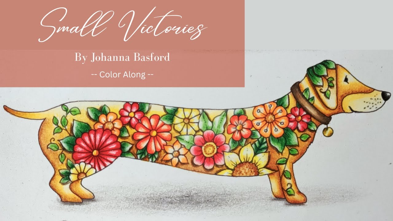 Wiener Dog 2 - Color Along - Prismacolor Pencils - Small Victories by ...