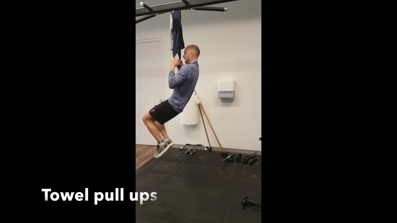 Towel and rope pull ups - YouTube
