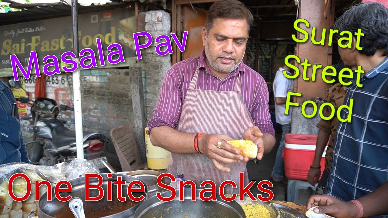 Masala Pav | Surat Masala Pav | One Bite Snacks | Evening Snacks ...