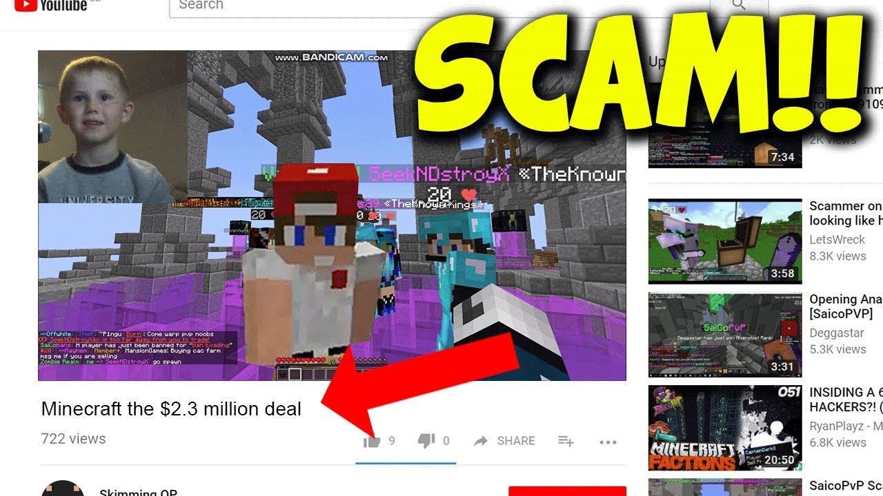 LITTLE KID GETTING SCAMMED ON MY SERVER (HE LOST IT ALL) - YouTube