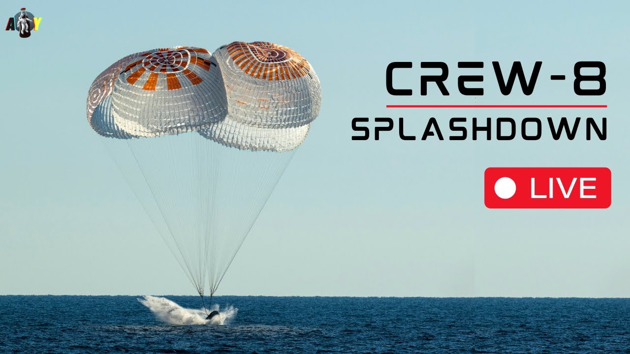 LIVE: SpaceX Crew 8 Mission Splashdown | Crew 8 Return - YouTube