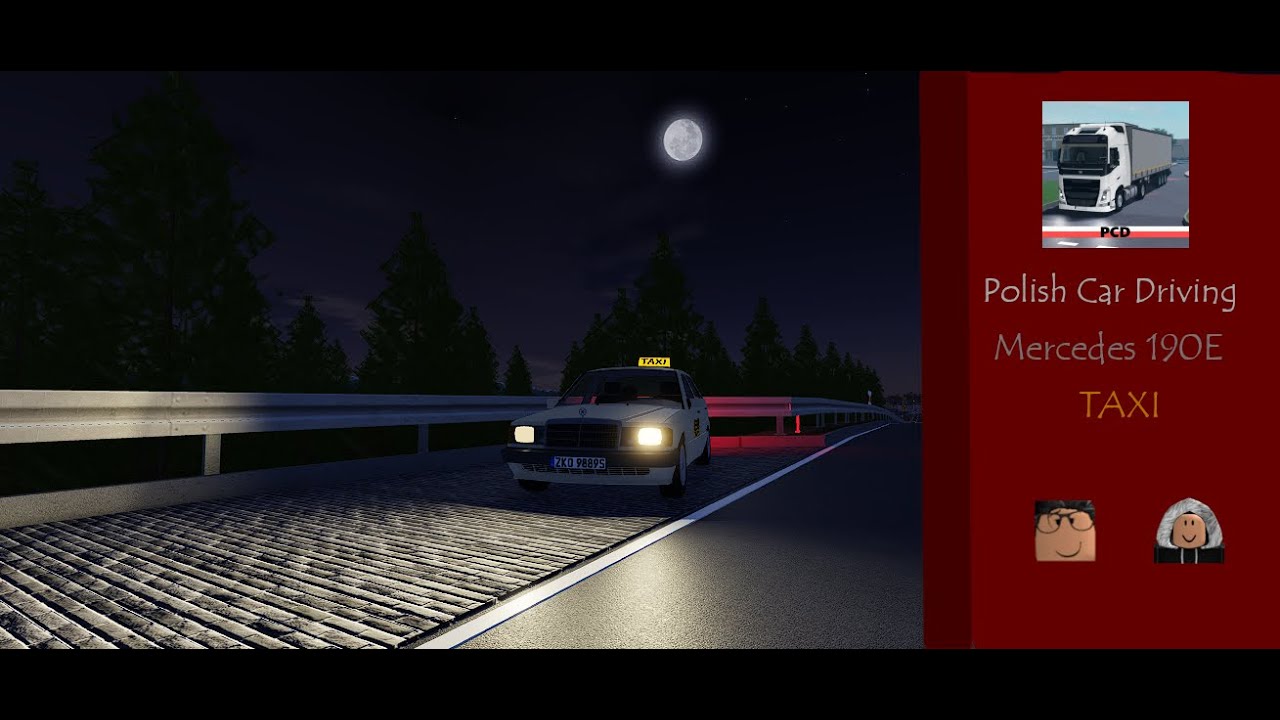 Mercedes 190E Taxi | PCD Roblox - YouTube