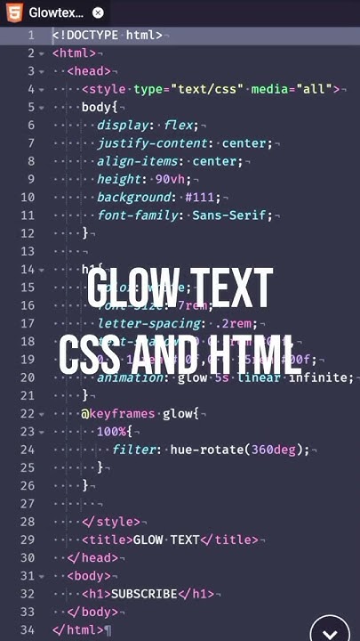 glowing text CSS and HTML | text animation | glowing animation| - YouTube