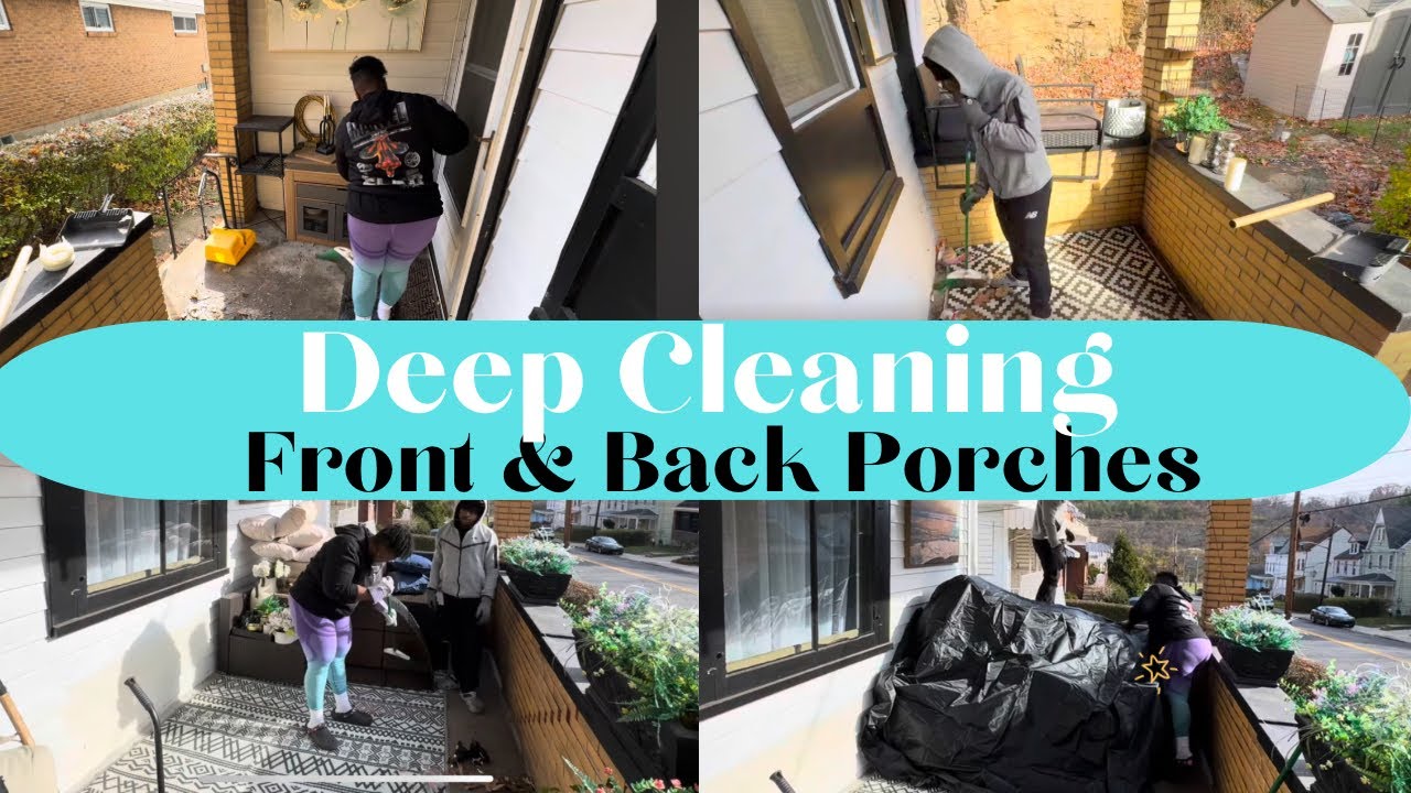 DEEP CLEANING FRONT & BACK PORCH TO DECORATE FOR CHRISTMAS | SKILLSHARE ...