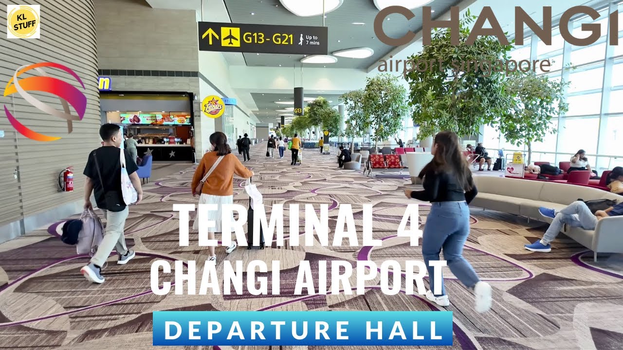 Singapore Changi Airport Terminal 4 | Walk Around Departure Hall (After ...