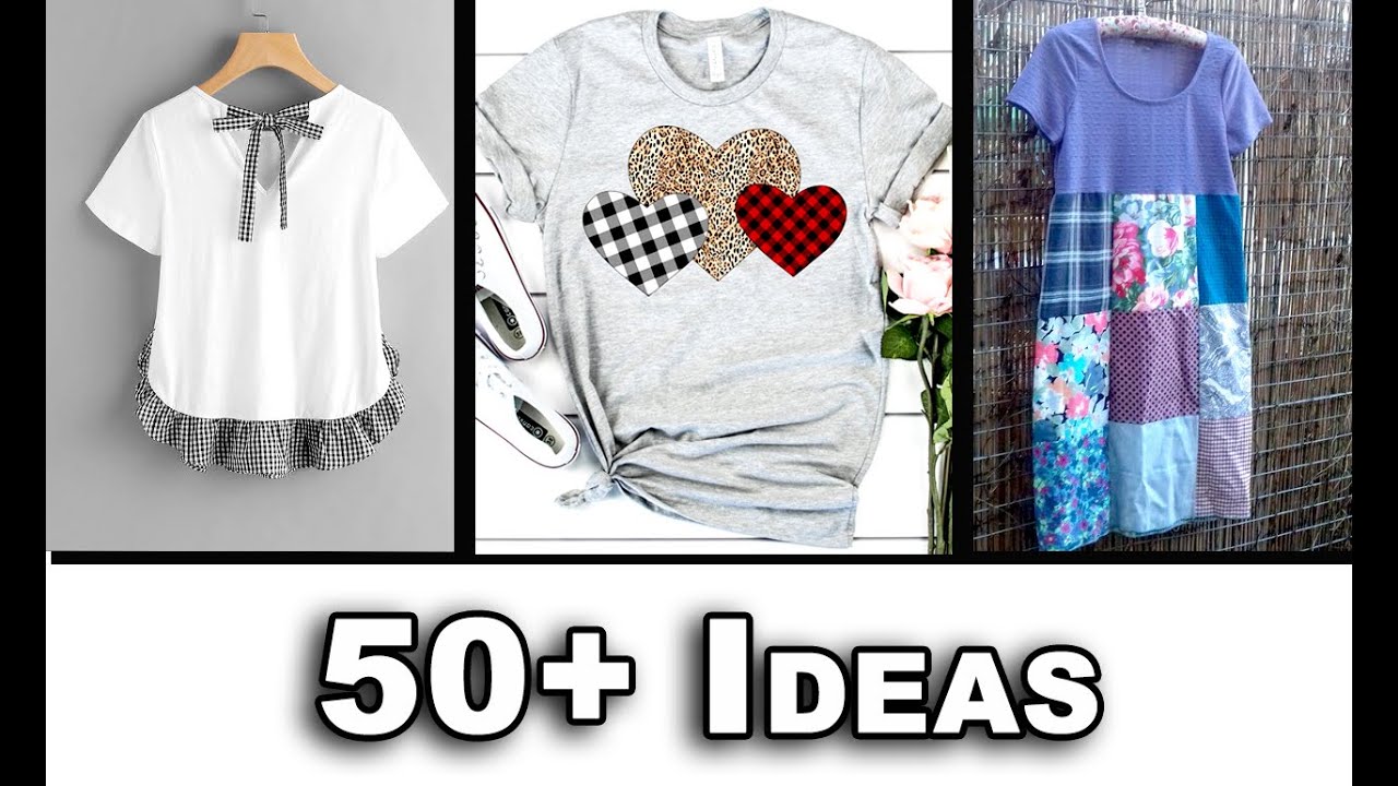 DIY: 50+ EASY Upcycled Tshirts to Inspire You | ep 20 - YouTube