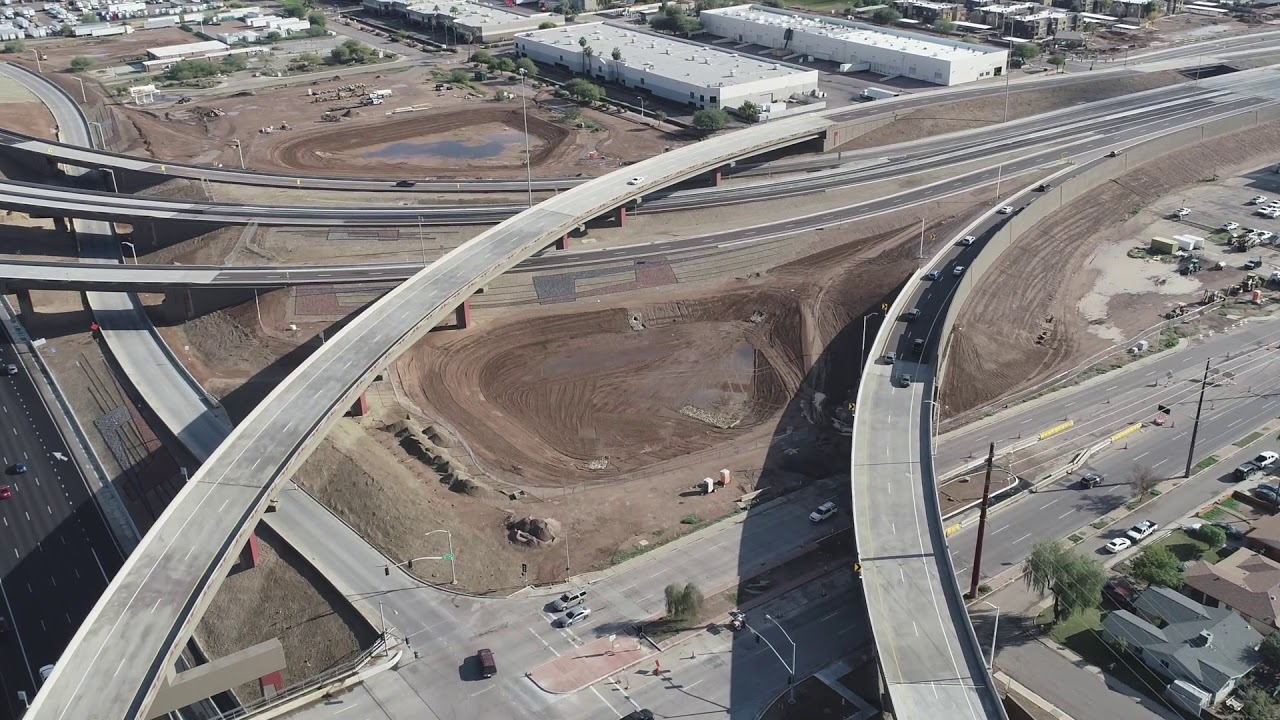 202 South Mountain Freeway Now Open. Drone flyover - YouTube