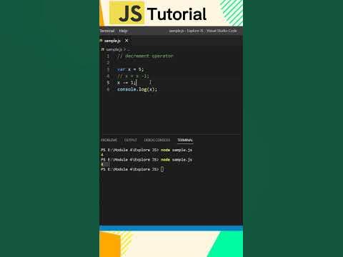 Decrement Operator in Javascript #webdesign #webdevelopment #coding #shorts - YouTube
