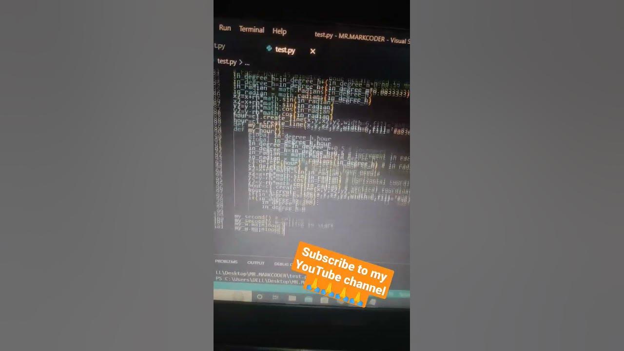 How Design Analog Clock Python Code Shorts Viral Ytshorts Trendingshorts Youtube