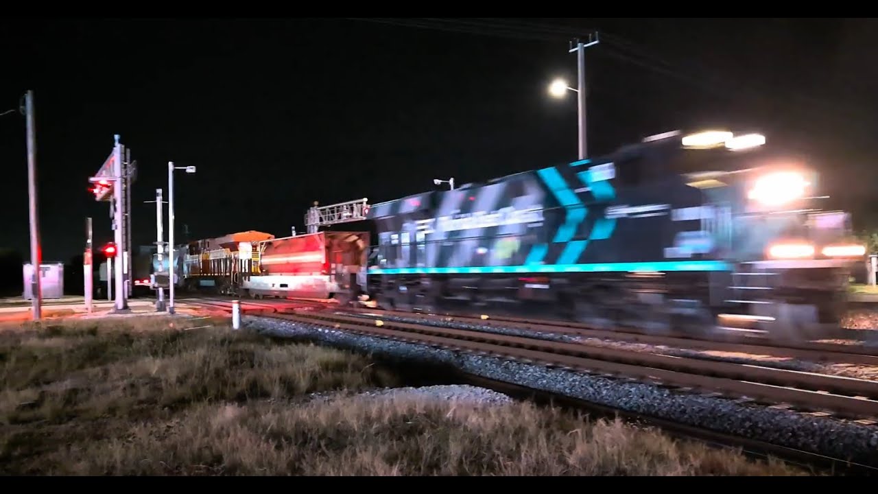 FEC Train #107 SB April 13th 2024 Gus Hipp Blvd Rockledge, FL 9:54pm ...