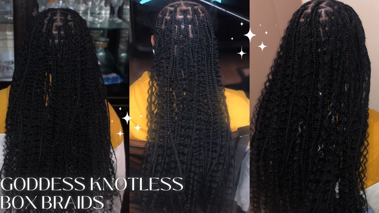 KNOTLESS GODDESS BRAIDS TUTORIAL | How to goddess box braids | Jenelle ...