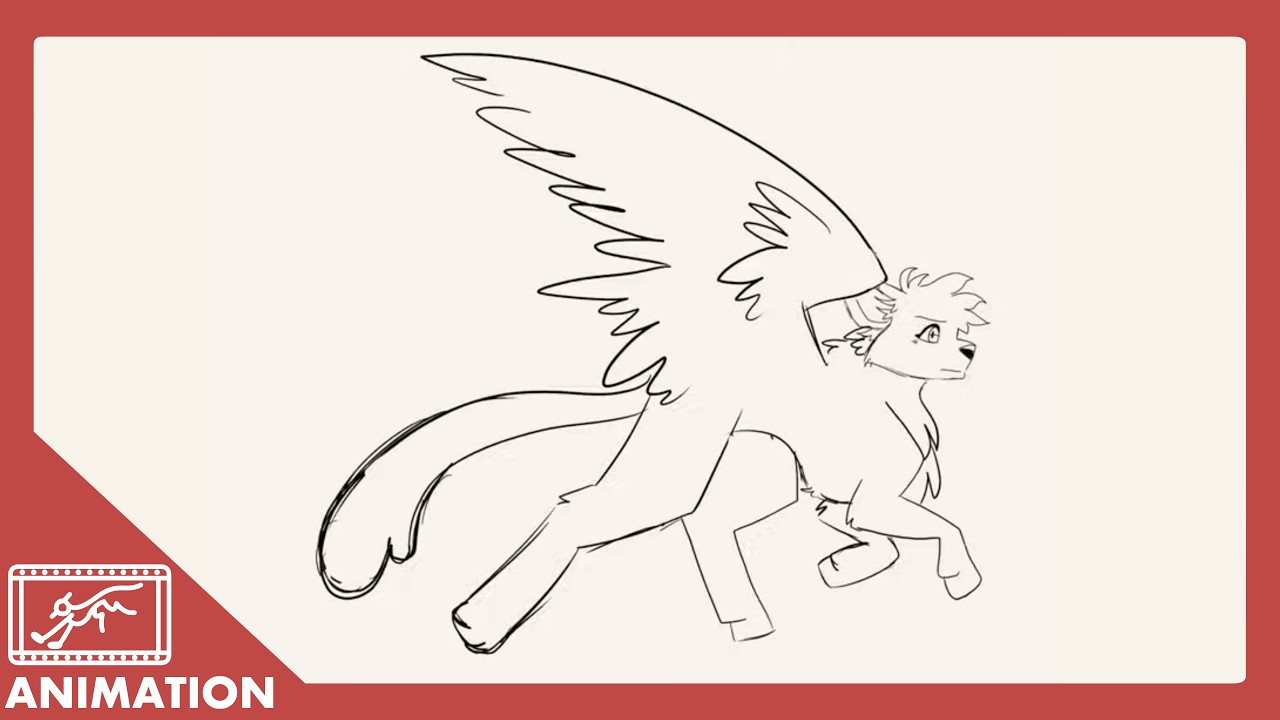 Winged Cat Leap Animation WIP - YouTube