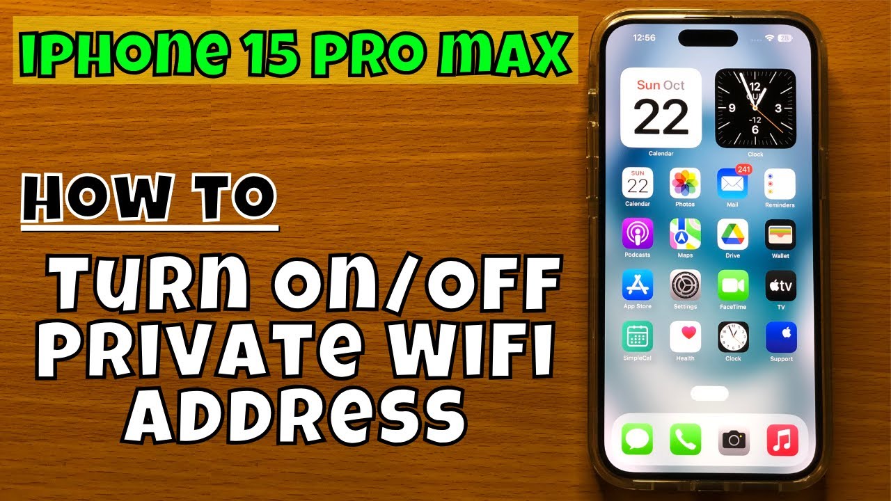 How to Turn On/Off Private WiFi Address iPhone 15 Pro Max - YouTube