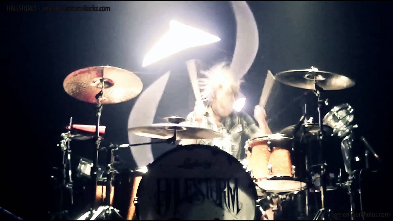 Halestorm - Arejay Hale Drum Solo - Dissident Aggressor - Showbox ...