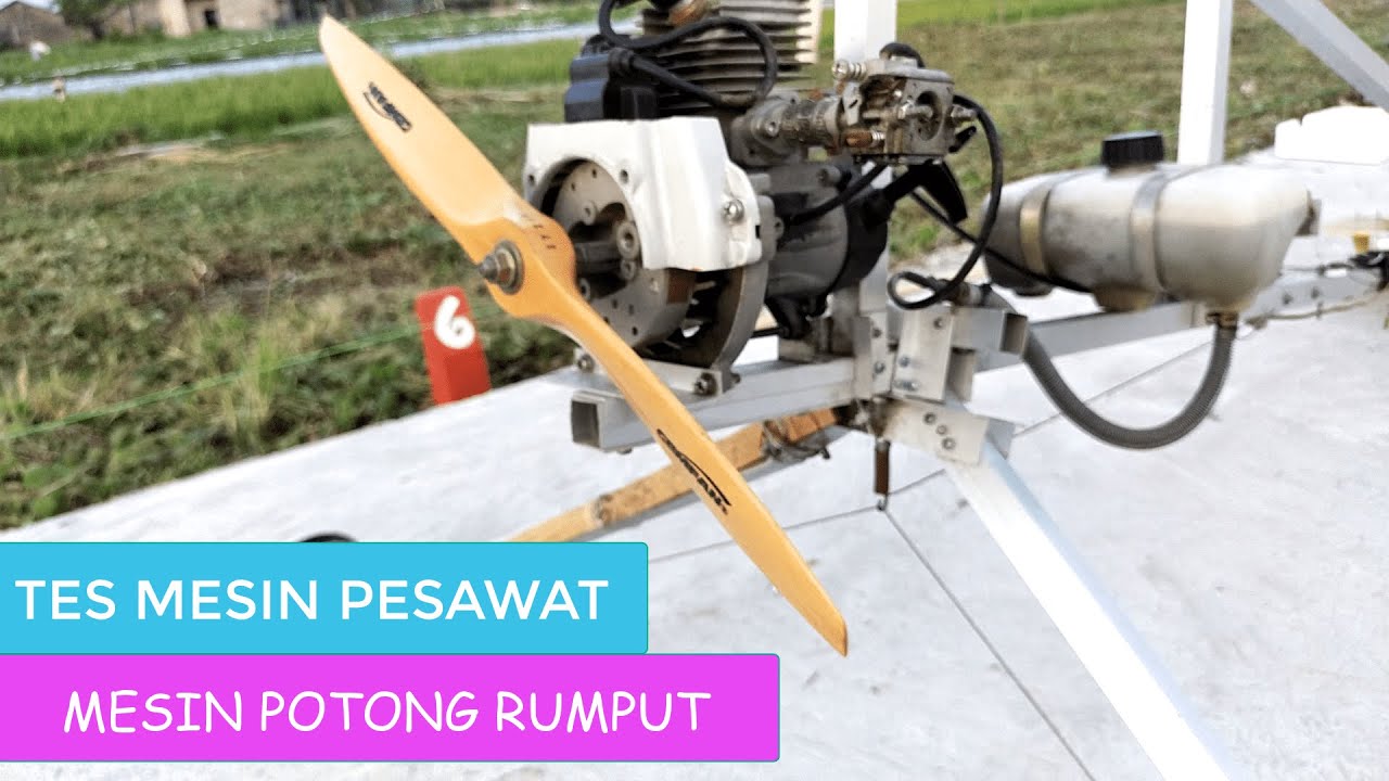 🔴 PESAWAT RAKITAN MESIN POTONG RUMPUT TES MESIN 30cc/pesawat ...