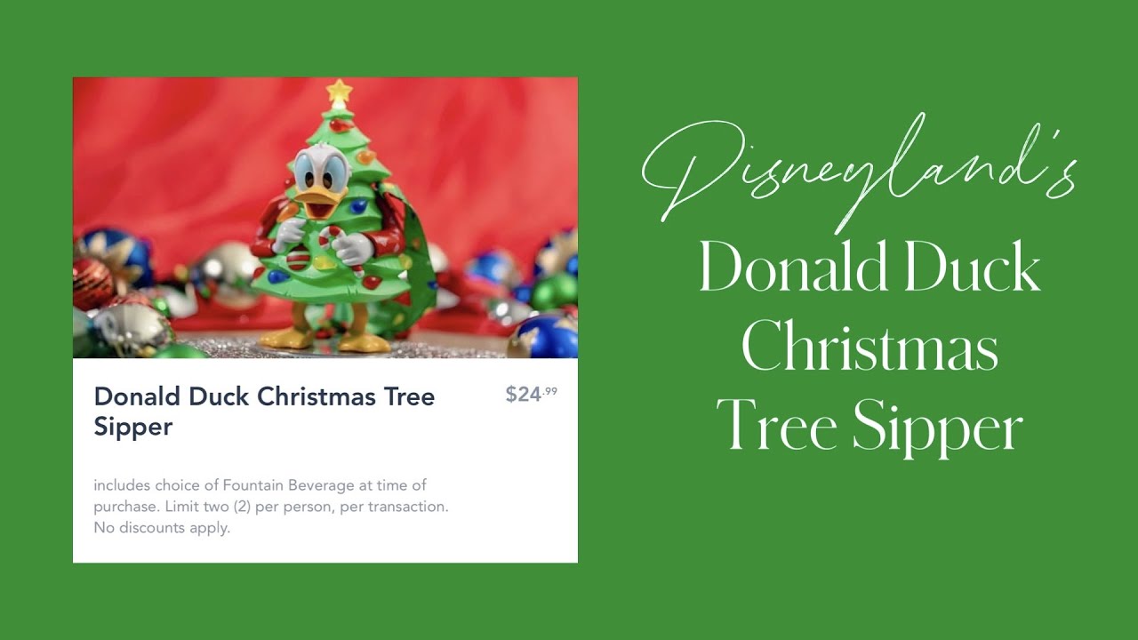 #Disneyland Donald Duck Christmas Tree Sipper - YouTube