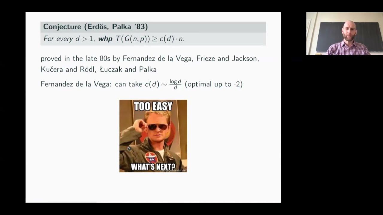 Stefan Glock (ETH Zurich): Long induced paths in sparse random graphs - YouTube