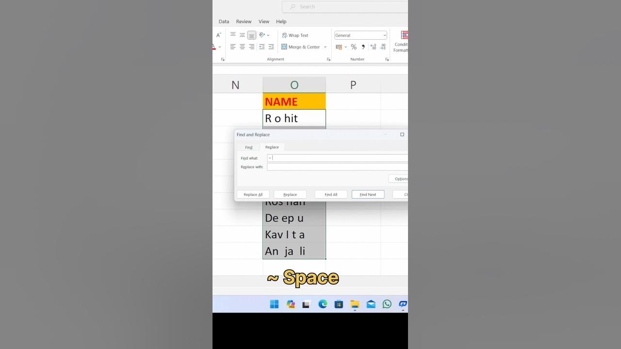 How to remove extra spaces from text #remove #space #extraspace #msoffice #excelsheet - YouTube